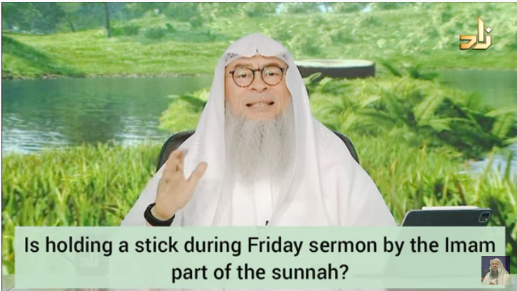 Is holding a stick during friday khutbah (sermon) by the imam, part of ...