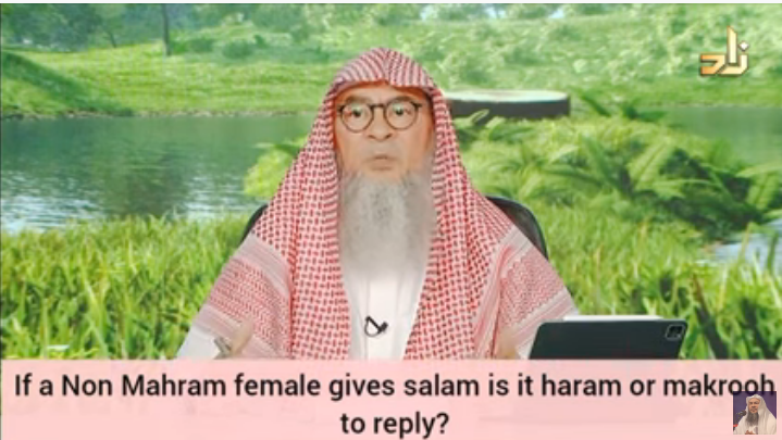 If a non mahram female gives salam, is it haram or makrooh to reply to her?